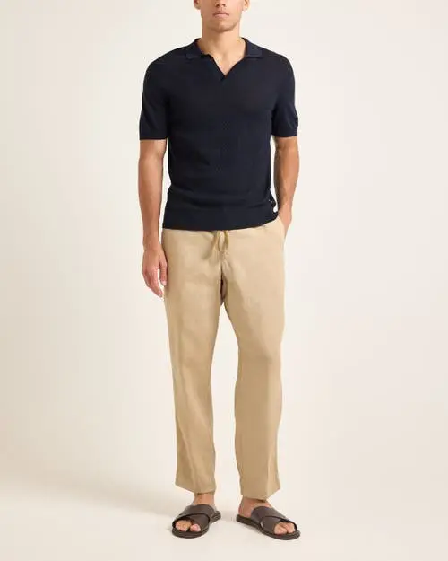 Orlebar Brown Horton Silk Tailored-fit Polo Shirt - Night Iris