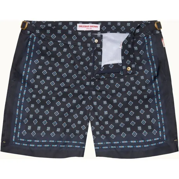 Orlebar Brown Bulldog Exclusive-print Mid-length Swim Shorts - Night Iris