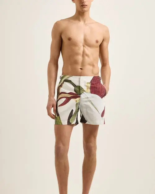 Orlebar Brown Bulldog Tailored-fit Swim Shorts - White Sand/damson