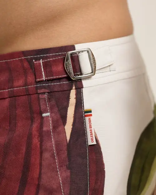 Orlebar Brown Bulldog Tailored-fit Swim Shorts - White Sand/damson