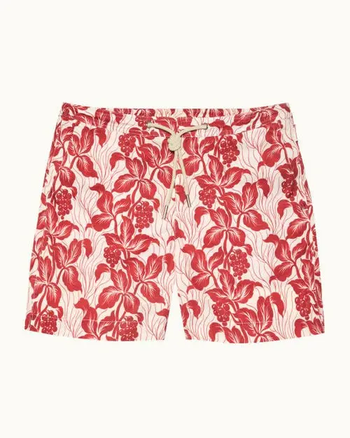 Orlebar Brown Bulldog Drawcord Mid Length Swim Shorts - Summer Red