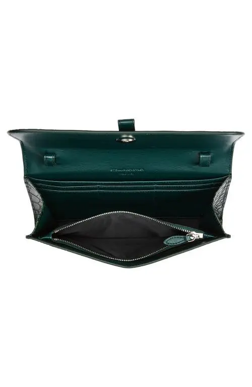 Stella McCartney Ryder Croc Embossed Faux Leather Wallet