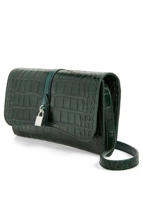 Stella McCartney Ryder Croc Embossed Faux Leather Wallet