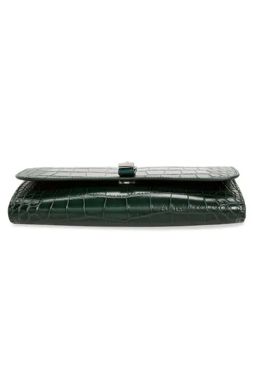 Stella McCartney Ryder Croc Embossed Faux Leather Wallet
