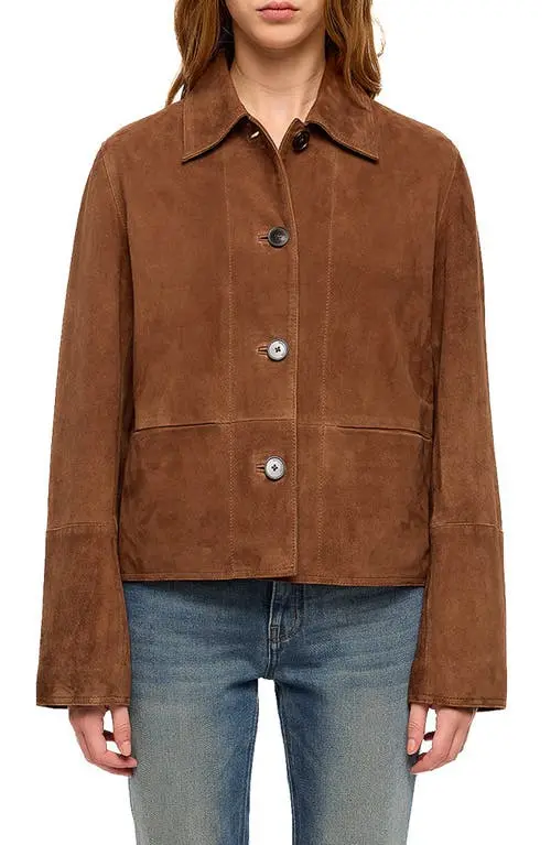 Zadig&Voltaire Lessa Suede Leather Jacket - Cognac