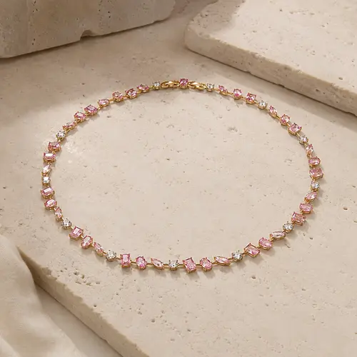 IVY & PEARL CO. Rosé Lumière Necklace