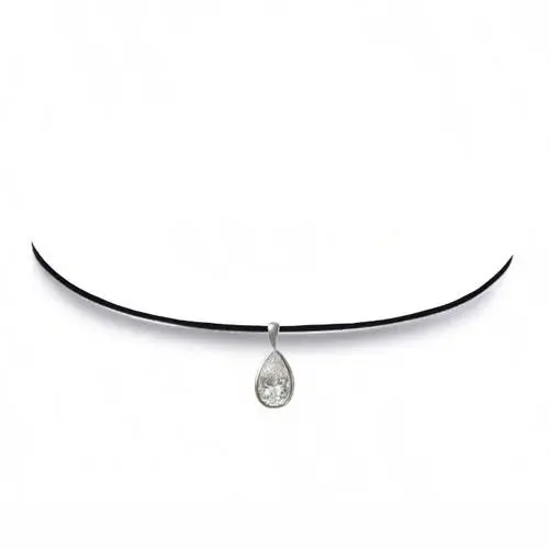 LENI JAMES The Raina 3 Carat Moissanite Pear Choker - Black/silver