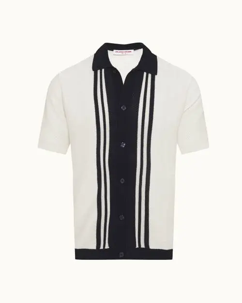 Orlebar Brown Tiernan Piqué Classic-fit Knitted Shirt