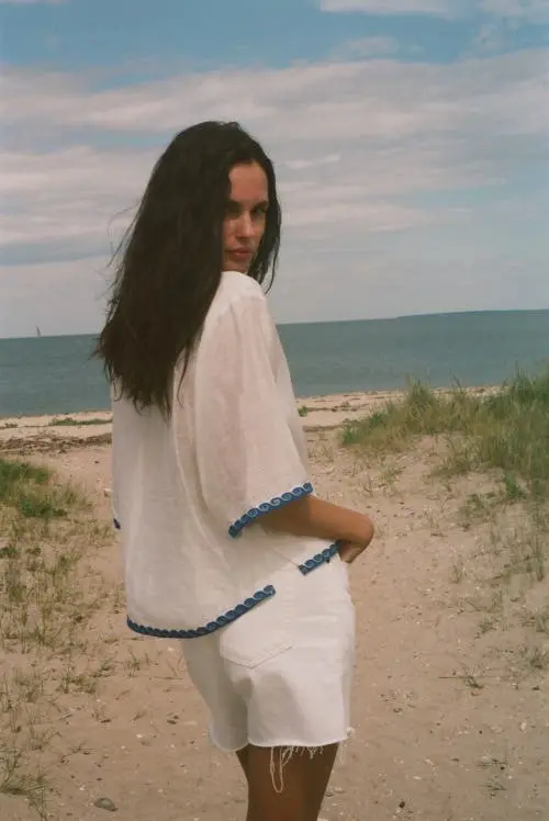 TOMBOLO Evil Eye' Relaxed Crop Cabana Top