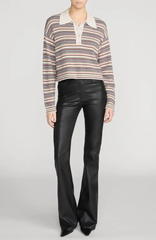 FRAME The Quad Stripe Polo Sweater