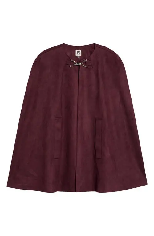 Anne Klein Faux Suede Long Cape