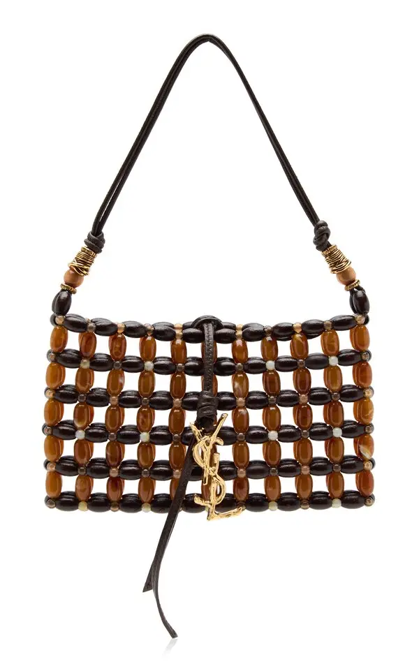 Saint Laurent Mini Wood And Resin Evening Bag