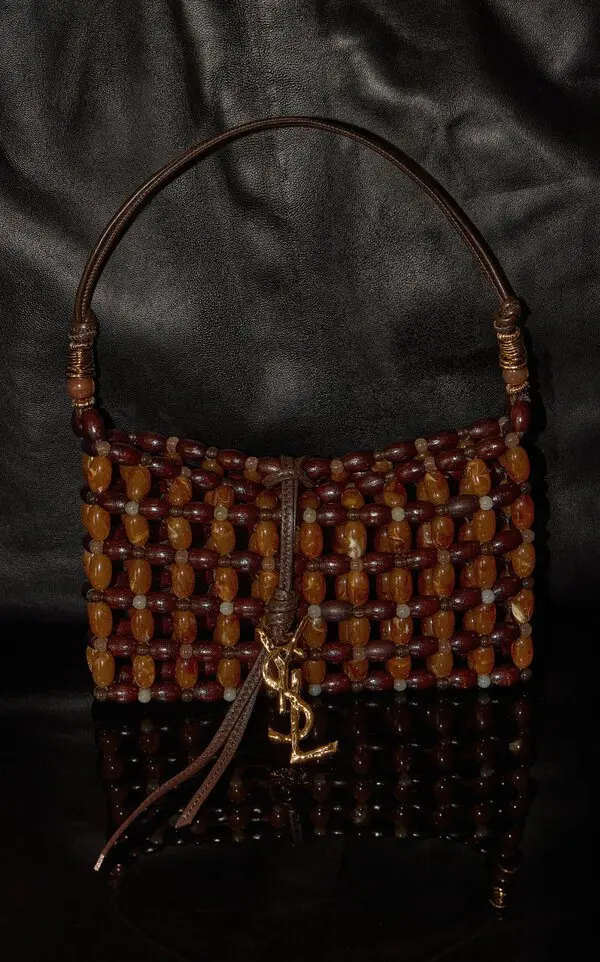 Saint Laurent Mini Wood And Resin Evening Bag