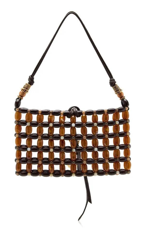 Saint Laurent Mini Wood And Resin Evening Bag
