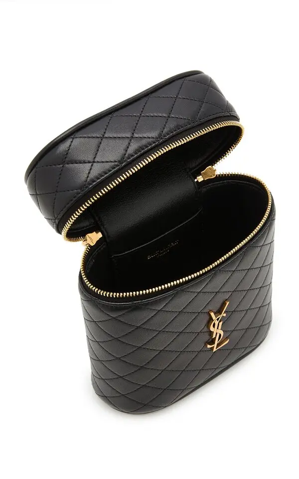 Saint Laurent Gaby Vertical Leather Vanity Bag