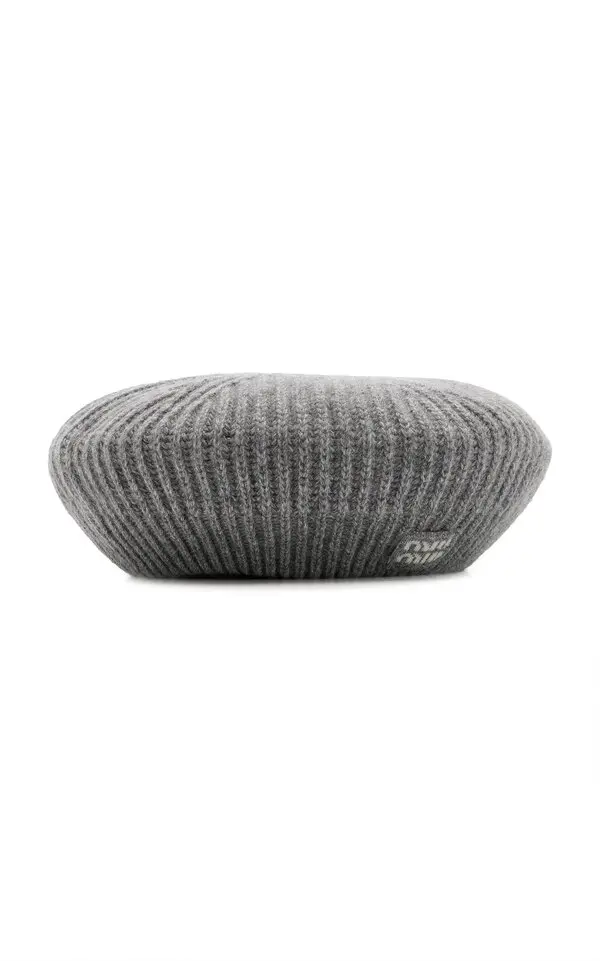 Miu Miu Ribbed Cashmere-wool Beret