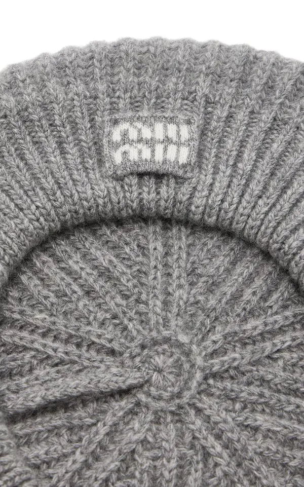 Miu Miu Ribbed Cashmere-wool Beret