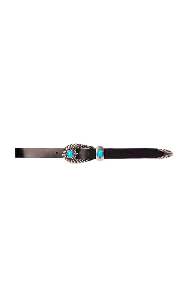 BLACK SUEDE STUDIO Spur Leather Belt