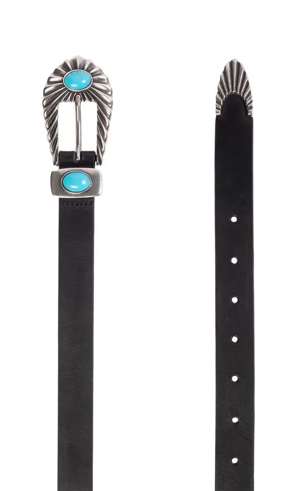 BLACK SUEDE STUDIO Spur Leather Belt