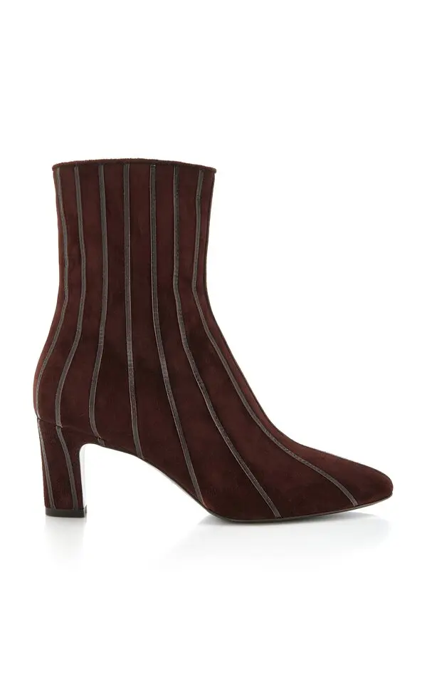 HERBERT LEVINE A Fine Line Suede Ankle Boots - Brown