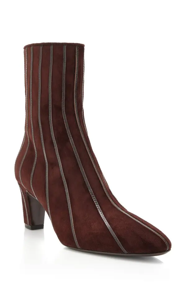 HERBERT LEVINE A Fine Line Suede Ankle Boots