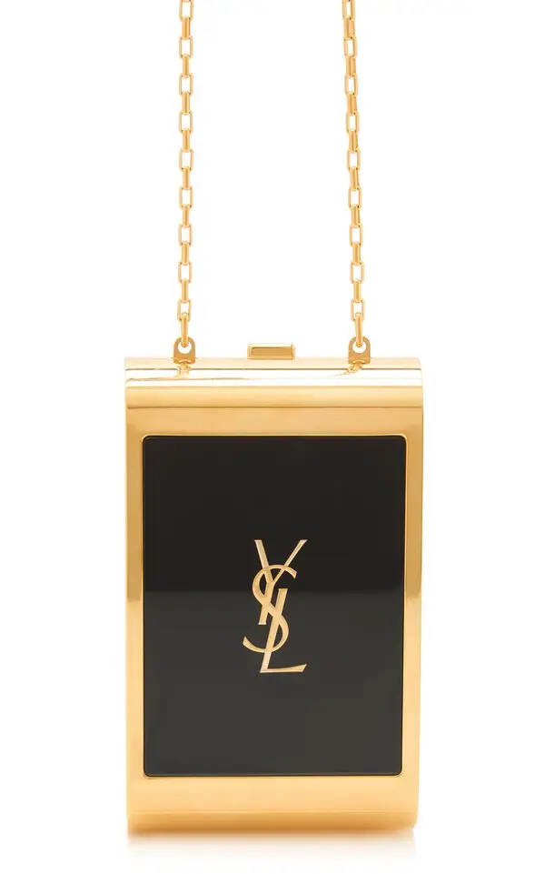 Saint Laurent Micro Minaudiere Metal And Resin Bag