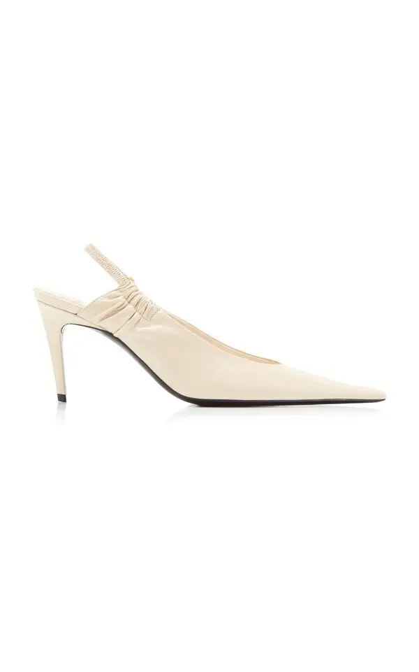 Saint Laurent Anne-marie Slingback Pumps - White