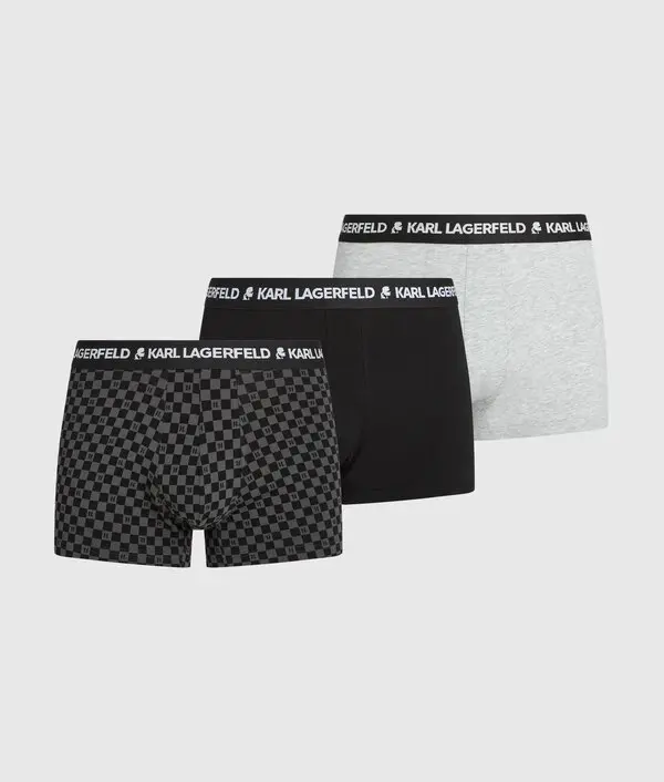 Karl Lagerfeld 3-pack - Checkerboard-grey-black
