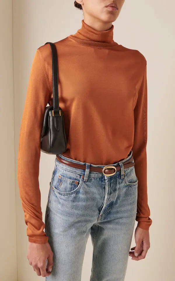 Saint Laurent Thin Reversible Leather Belt