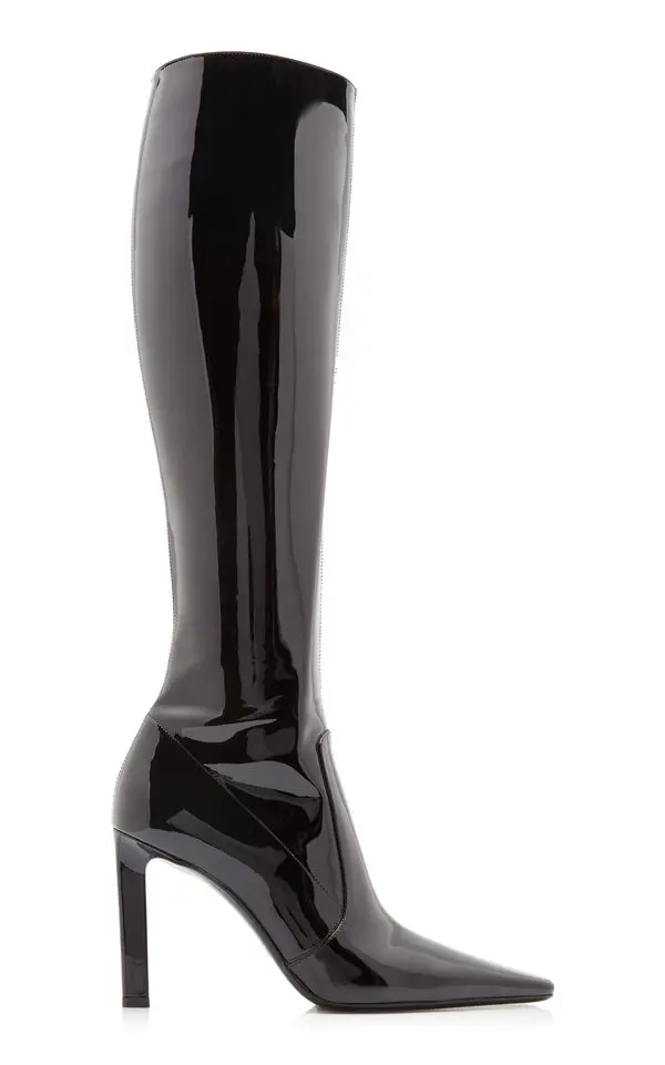 Saint Laurent Francoise Patent Leather Boots