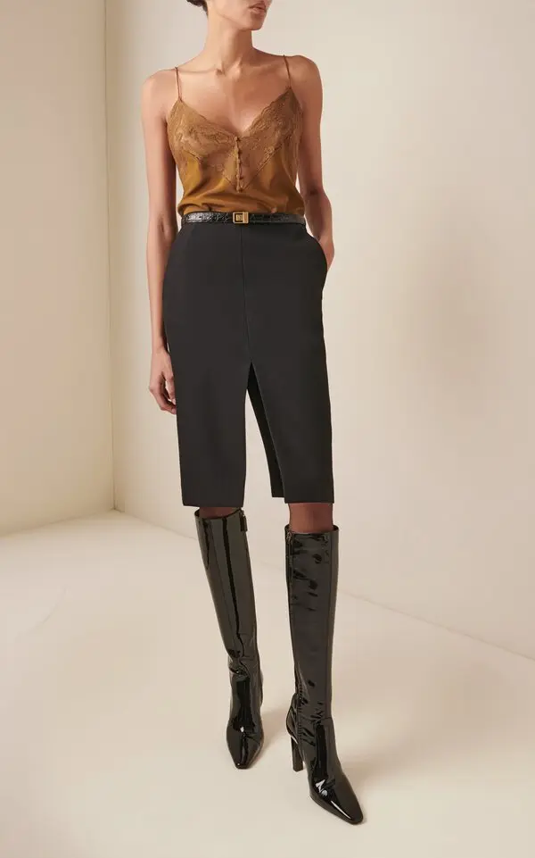 Saint Laurent Francoise Patent Leather Boots