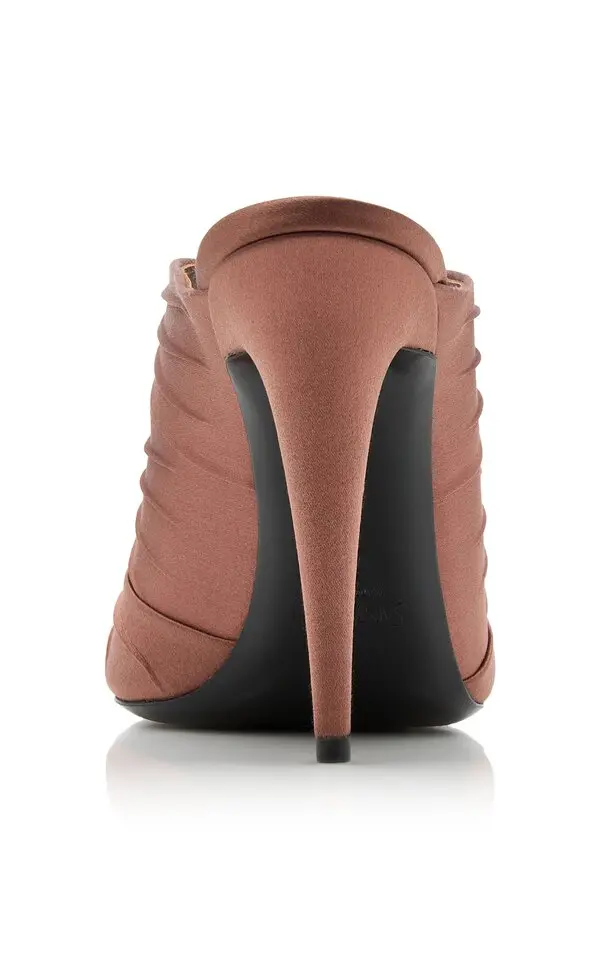 Saint Laurent Emilie Crepe Satin Mules