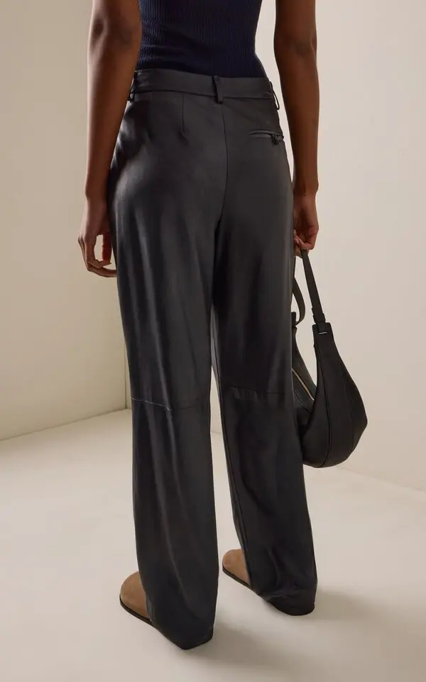 TWP Ivy Pleated Leather Trousers