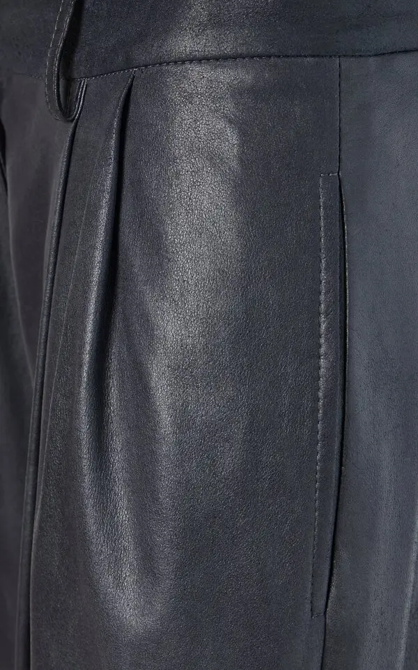 TWP Ivy Pleated Leather Trousers