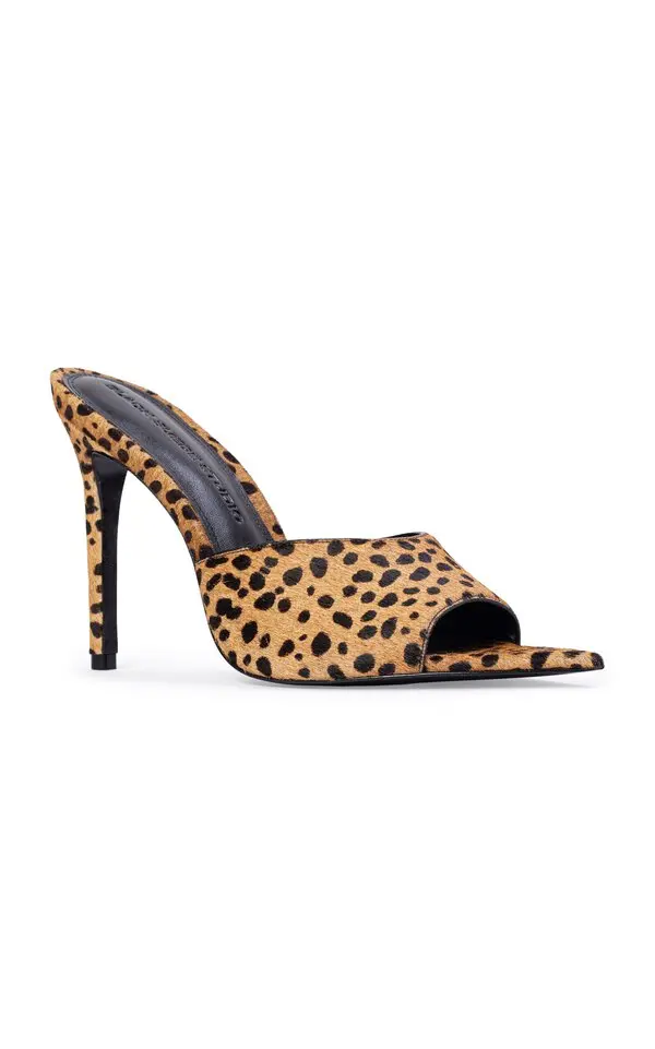 BLACK SUEDE STUDIO Bella Cheetah Pony Hair Mules