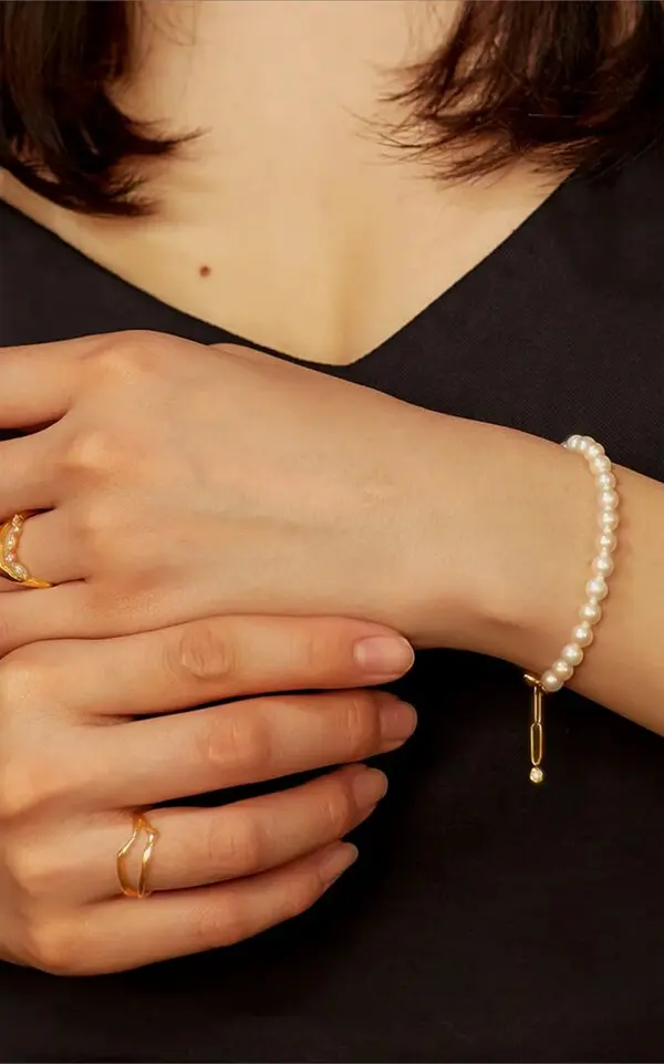 MILAMORE Pearl Duo Chain Jr. Bracelet