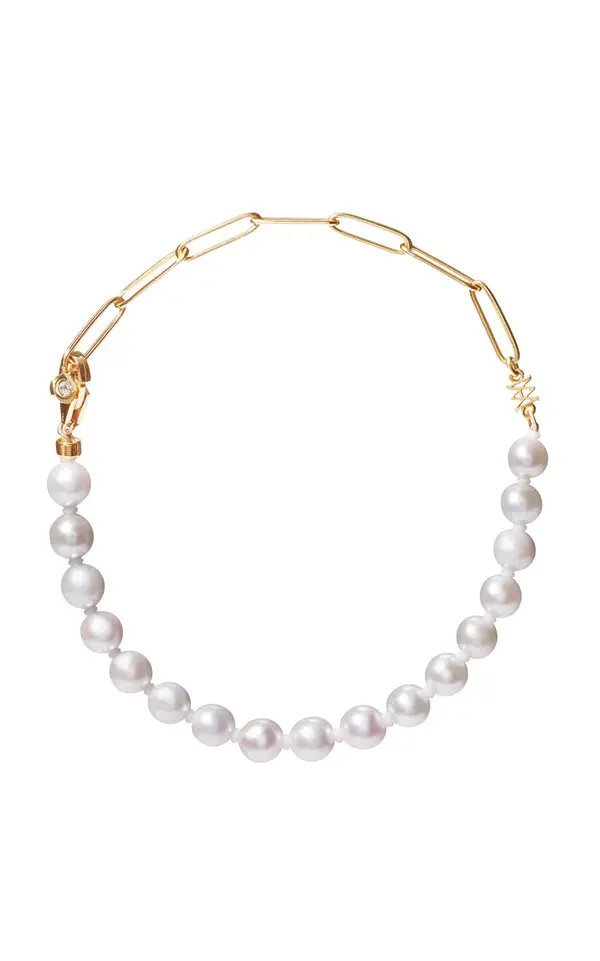 MILAMORE Pearl Duo Chain Jr. Bracelet - Gold