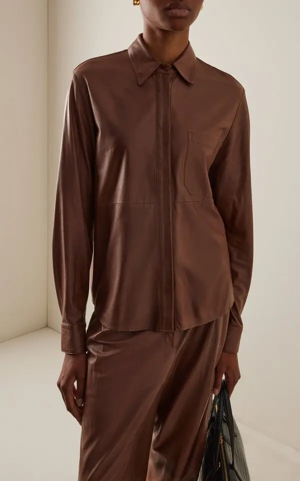 TWP Cowboy Update Leather Shirt