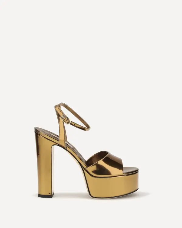 Casadei Patty Platform Interstellar Sandals - Gold