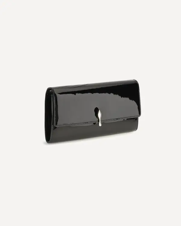 CHRISTIAN LOUBOUTIN Bettina Patent Leather Chain Wallet