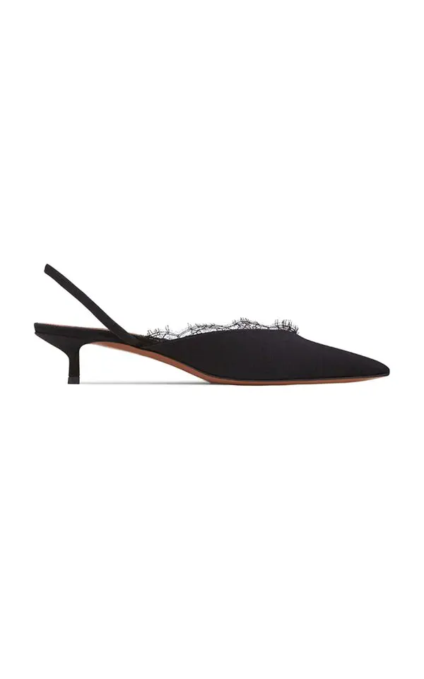 NEOUS Irena Silk Slingback - Black