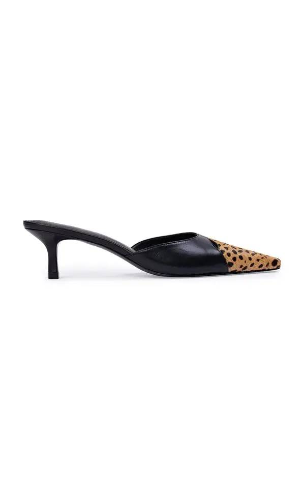 BLACK SUEDE STUDIO Rue Cheetah Pony Hair Mules - Animal