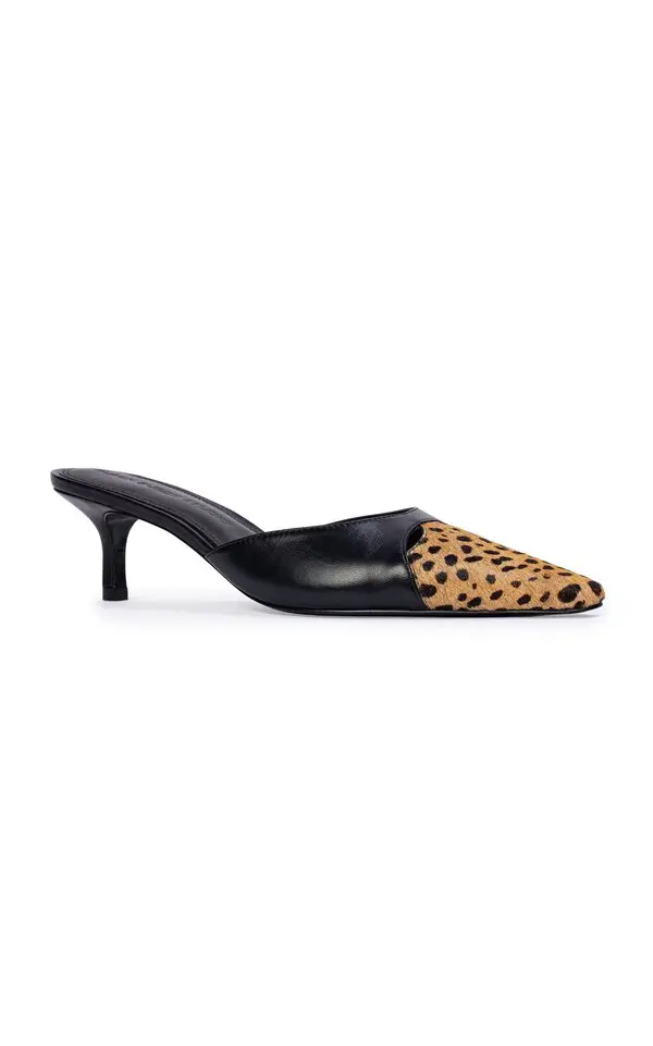 BLACK SUEDE STUDIO Rue Cheetah Pony Hair Mules - Animal