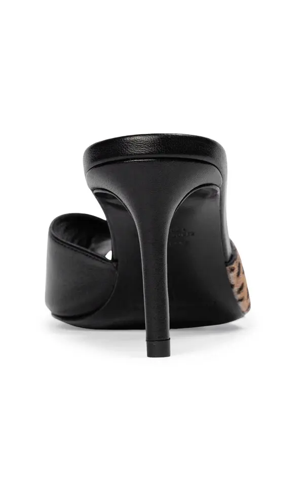 BLACK SUEDE STUDIO Noa Cheetah Pony Hair Mules