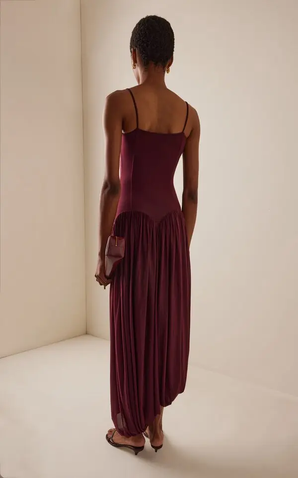 MAYGEL CORONEL Ceniza Jersey Maxi Dress