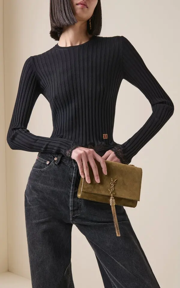 Saint Laurent Small Kate Tassel Suede Bag