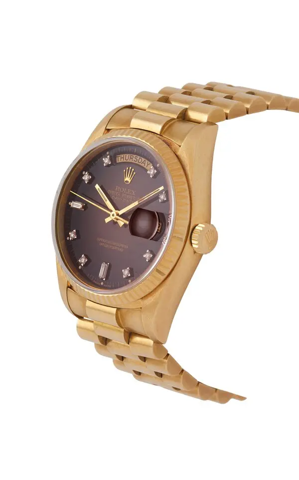 STEPHANIE WINDSOR Rare Rolex Daydate Brown Vignette Vintage Watch