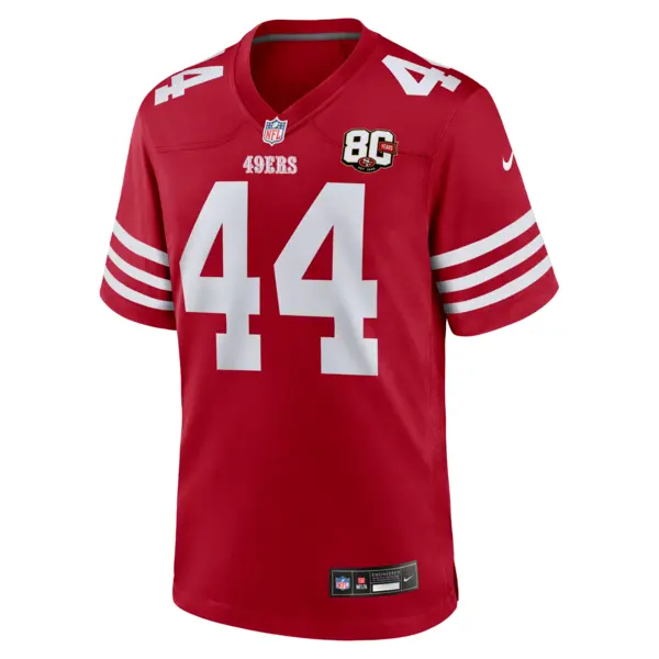Nike Kyle Juszczyk San Francisco 49ers 80th Anniversary Nfl Game Jersey - Red