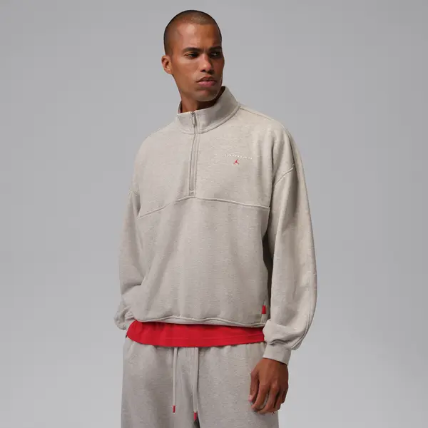 JORDAN Flight Fleece 1/4-zip Top - Grey