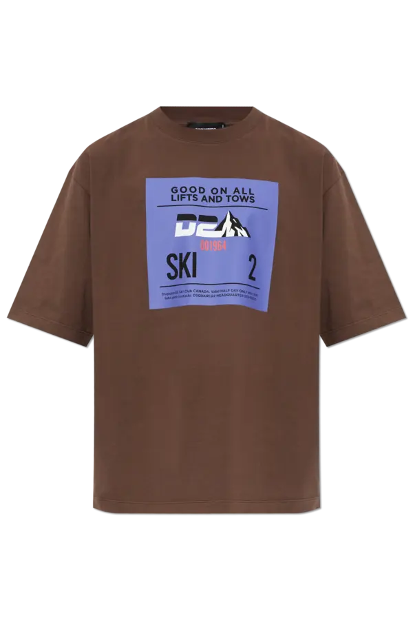 Dsquared2 Cotton T-shirt With Print - Brown